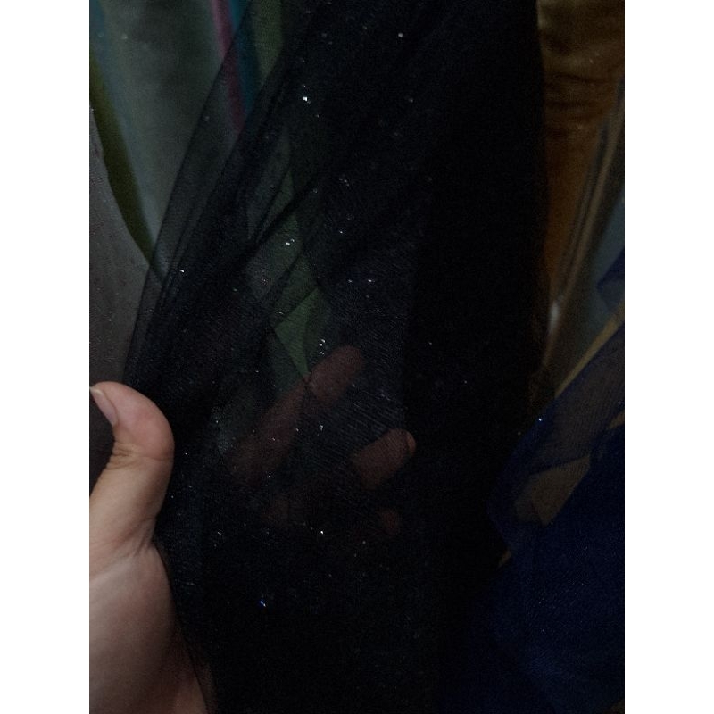 Jual Kain Tulle Tile Glitter Meteran Premium tile Halus Glitter Dot ...