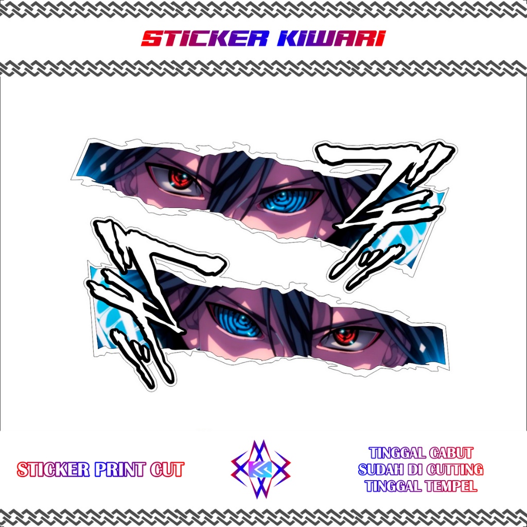 Jual STICKER PRINT CUT / STICKER MATA / MOTIF ANIME LOOK / STOCK DECALS ...
