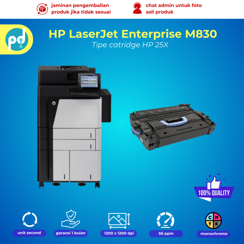 Jual printer all in one LaserJet Enterprise M830 multifungsi printer A3 ...