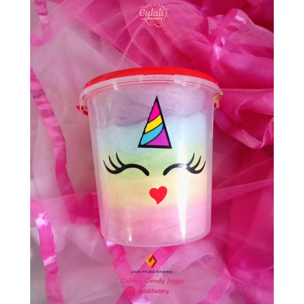 Jual GULALI RAINBOW - GULALI COTTON CANDY SWEET BUCKET - PERMEN KAPAS ...