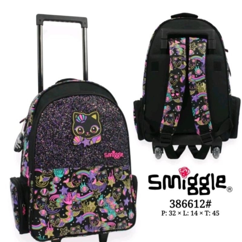 Jual Smiggle Trolley Bag, Tas Anak Smiggle Troli Original Model. Black ...