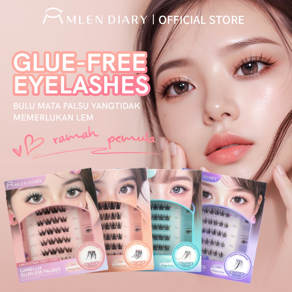 Jual MLEN DIARY Bulu mata palsu pemula bebas lem, tidak perlu ...