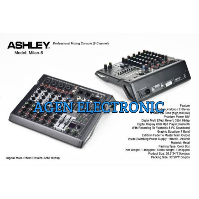 Jual Mixer Ashley Milan 6 original Mixer Ashley 6 Channel resmi | Shopee Indonesia