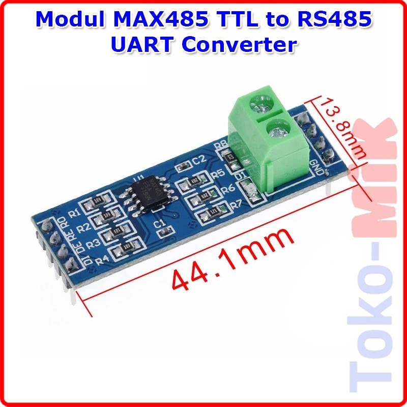 Jual Modul MAX485 RS-485 Serial Data Transceiver UART TTL to RS485 Converter Module | Shopee ...