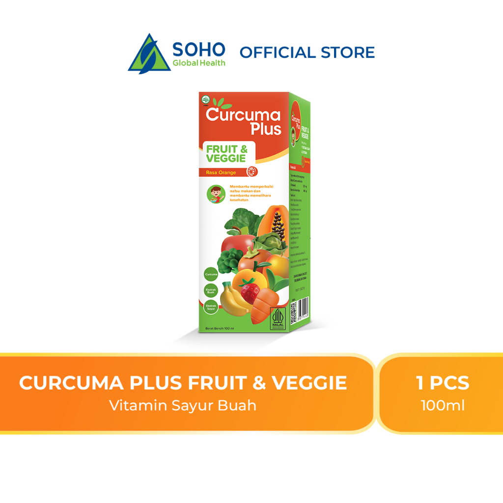 Jual Curcuma Plus Fruit & Vegie Multivitamin Ekstrak Buah dan Sayur ...