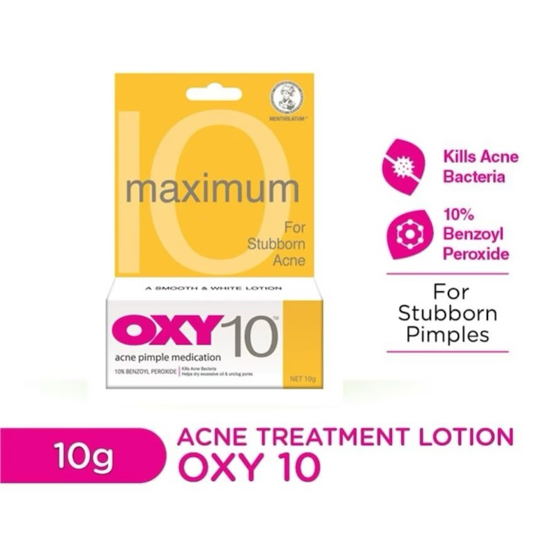 Jual OXY 10 Maximum Acne Pimple Medication ORIGINAL MALAYSIA 10GR OBAT ...