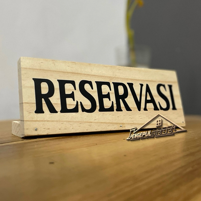 Jual RESERVASI | Papan Penanda kayu Signboard Sign Tulisan RESERVED ...