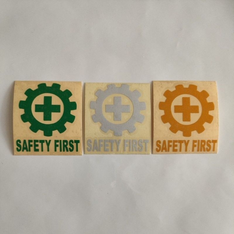 Jual Stiker Cutting SAFETY FIRST , Untuk Helm Proyek Dll, Ukuran 5x6 ...