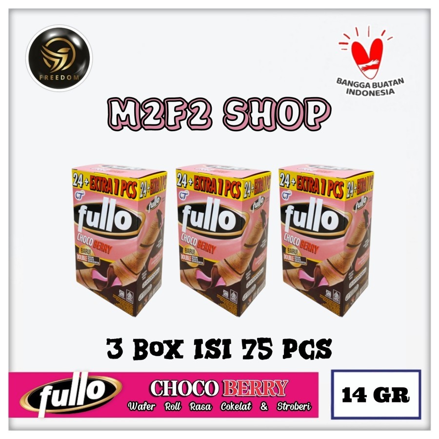 Jual Fullo Stick Roll Choco Berry | Wafer Stik Krim Rasa Cokelat ...