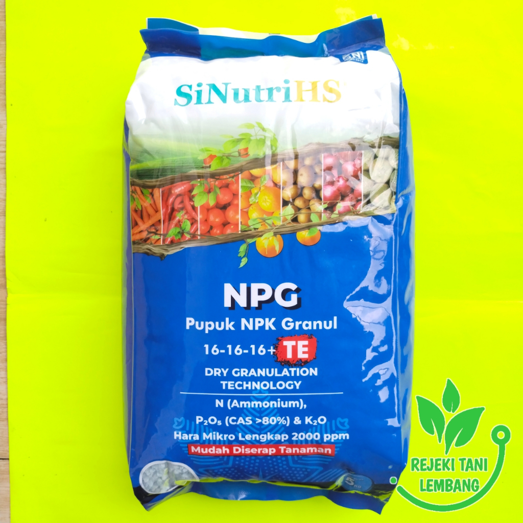 Jual NPG 16-16-16+TE ISI 5 KG SINUTRI HS PUPUK NPK GRANUL | Shopee Indonesia