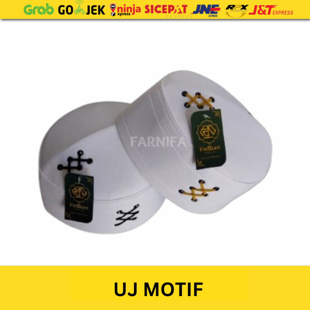 Jual PECI KOPIAH SONGKOK UJ MOTIF TERBARU MODEL BULAT WARNA PUTIH HITAM ...