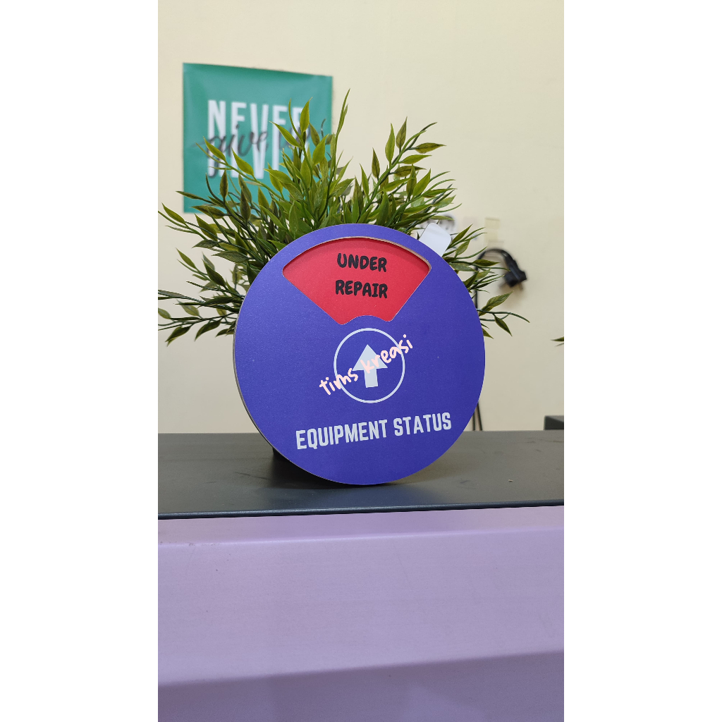 Jual Papan Status Mesin | Equipment Sign | Papan Akrilik | Custom ...