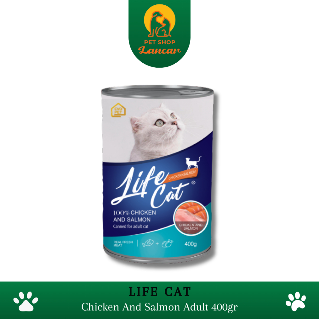 Jual Life Cat Kaleng Chicken And Salmon Kaleng 400 GR Makanan Kucing ...