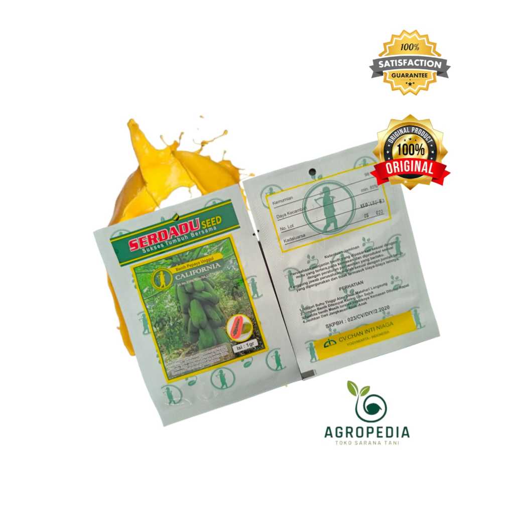 Jual Benih pepaya california kemasan 1 gram (60 biji) - serdadu seed ...