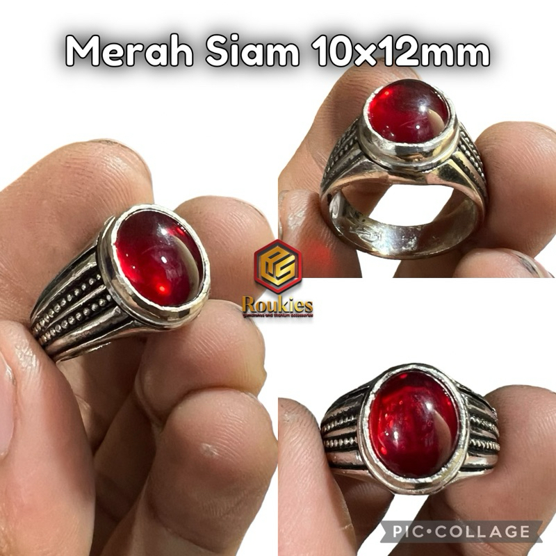 Jual Cincin Batu Merah Siam Ukuran 10x12mm | Shopee Indonesia