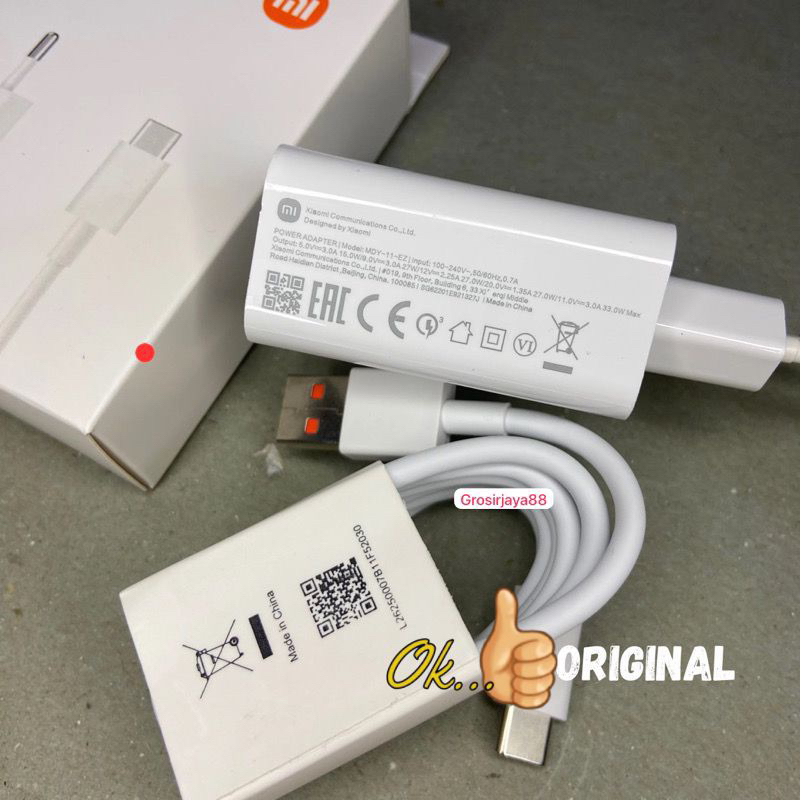 Jual CHARGER XIAOMI 33W ORIGINAL TYPE C FAST CHARGING 33W Poco X3 NFC ...