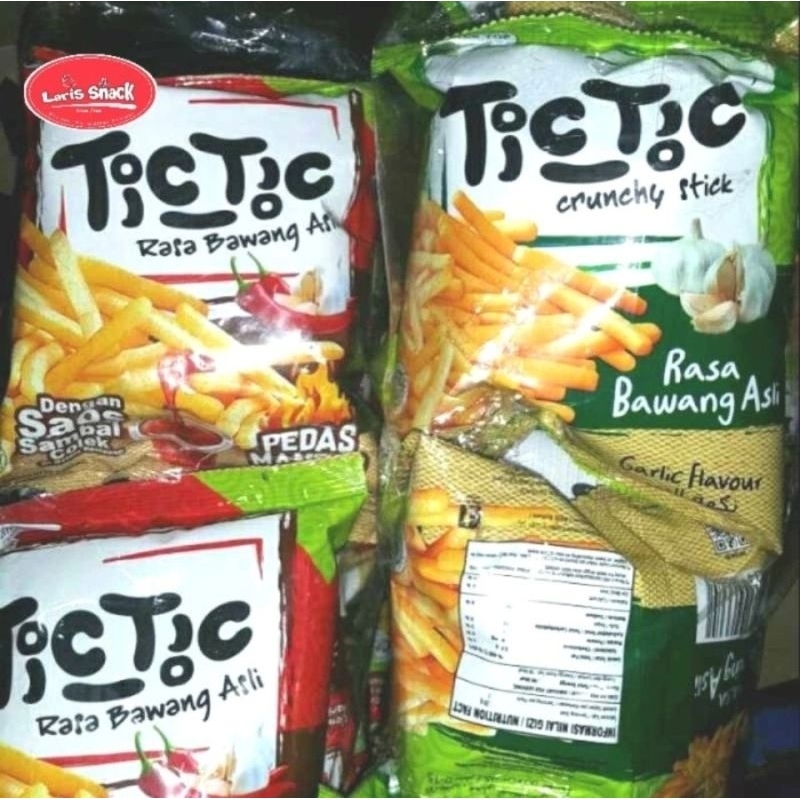 Jual Tic Tic Crunchy Stick Rasa Bawang Asli Snack All Varian (isi 10 ...