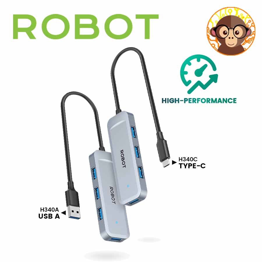Jual USB Hub ROBOT H340A / H340C 4 port USB 3.0 High performance ...