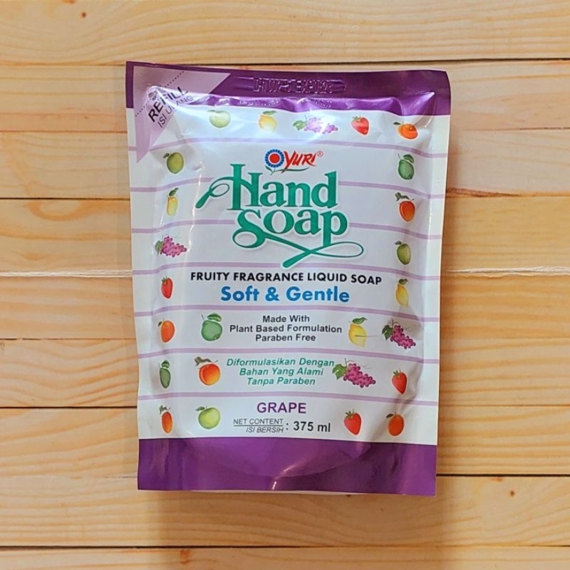 Jual Yuri Hand Soap sabun Cuci Tangan Grape 375ml | Shopee Indonesia