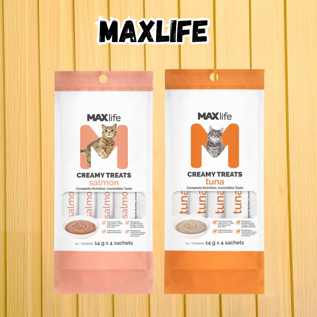 Jual Maxlife Creamy Treats 14 gr x 4 Sachet - Snack/Treat/Camilan ...