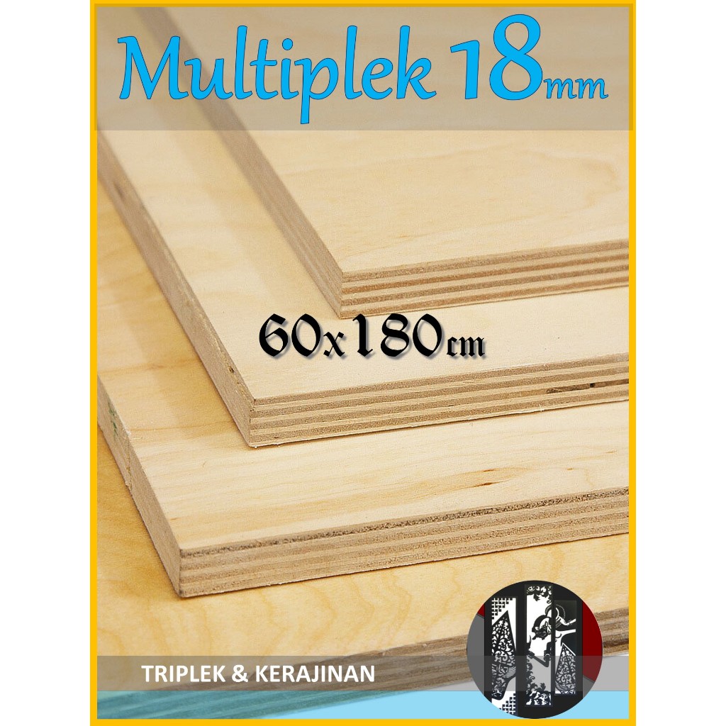 Jual Triplek 18mm 60x180 cm Multiplek MDF Melamin Blokmin Blokboard 18 ...