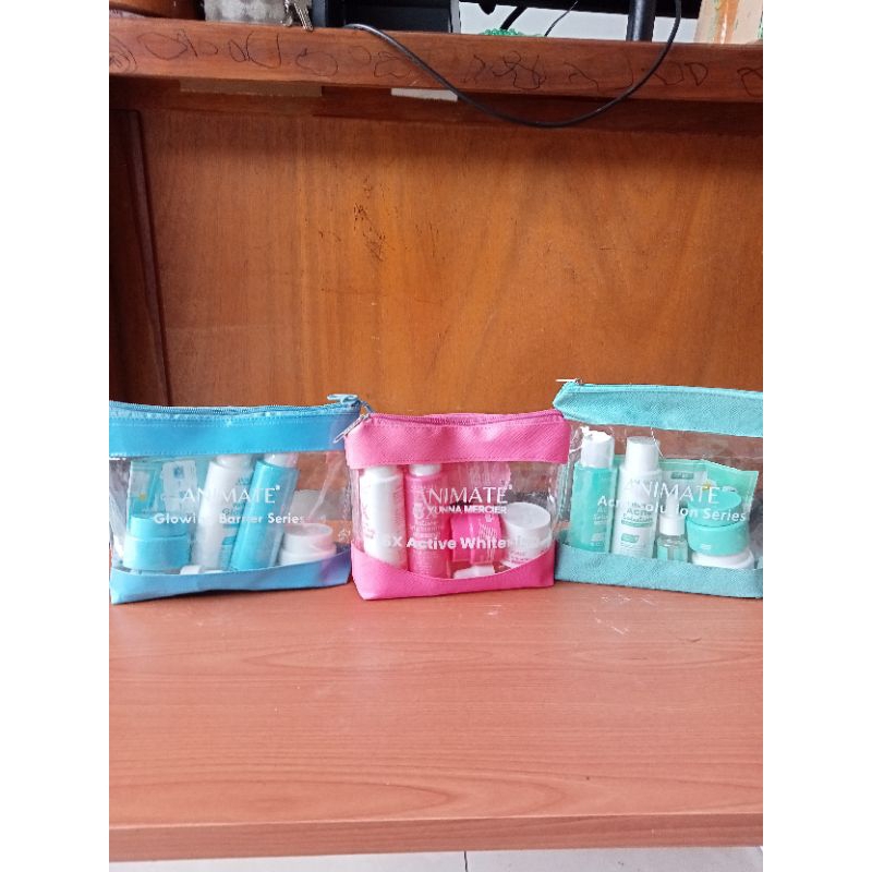 Jual Paket Set Animate 5× Active Whitening Series 5in1/ Acne Solution ...