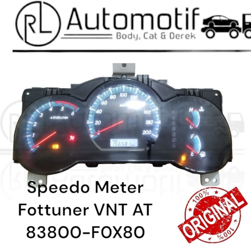 Jual Speedometer Fortuner VNT AT 83800-F0X80 Origanl | Shopee Indonesia