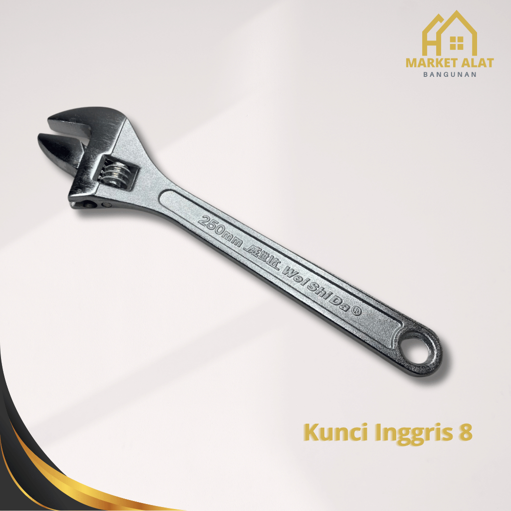 Jual Kunci Inggris 8” / Kunci Bago 8 Inci / Adjustable Wrench 8 Inch ...