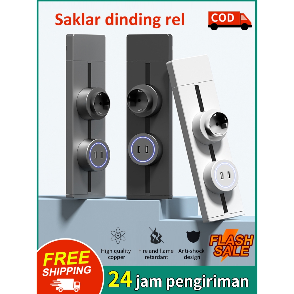 Jual ⭐BEST QUALITY ⭐Stop Kontak Tanam Tembok Track Socket 60-100cm ...