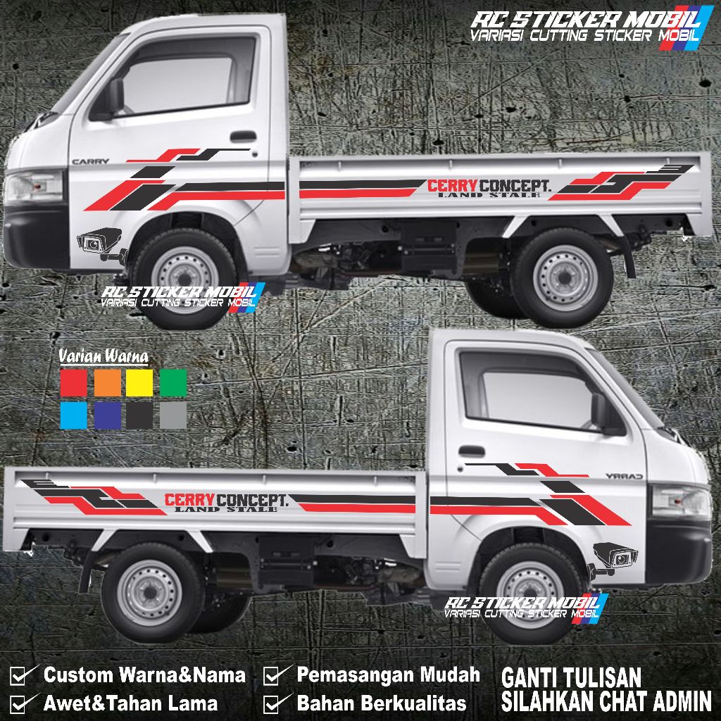 Jual Stiker mobil pickup L300 sticker body samping mobil pickup L300 ...