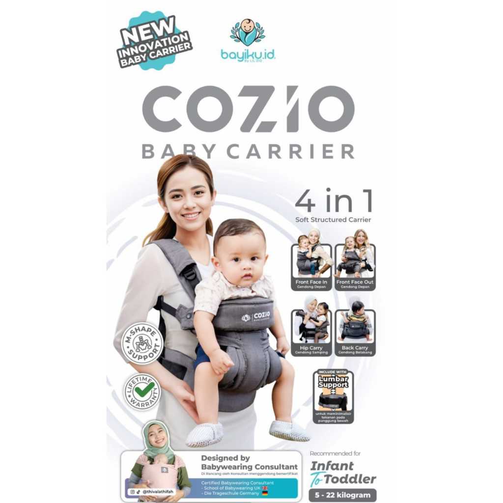 Jual COZIO gendongan SSC BayikuID SSC 4in1 hadap luar TANPA HIPSEAT ...