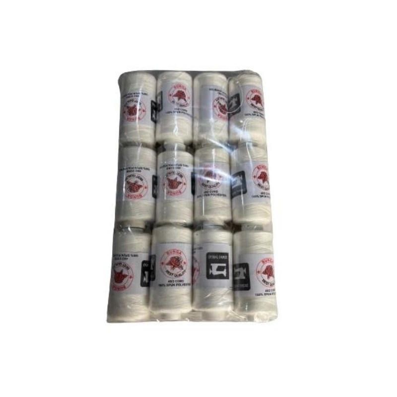 Jual BENANG JAHIT BUNGA PUTIH NATURAL 1 LUSIN 500 YARD | Shopee Indonesia