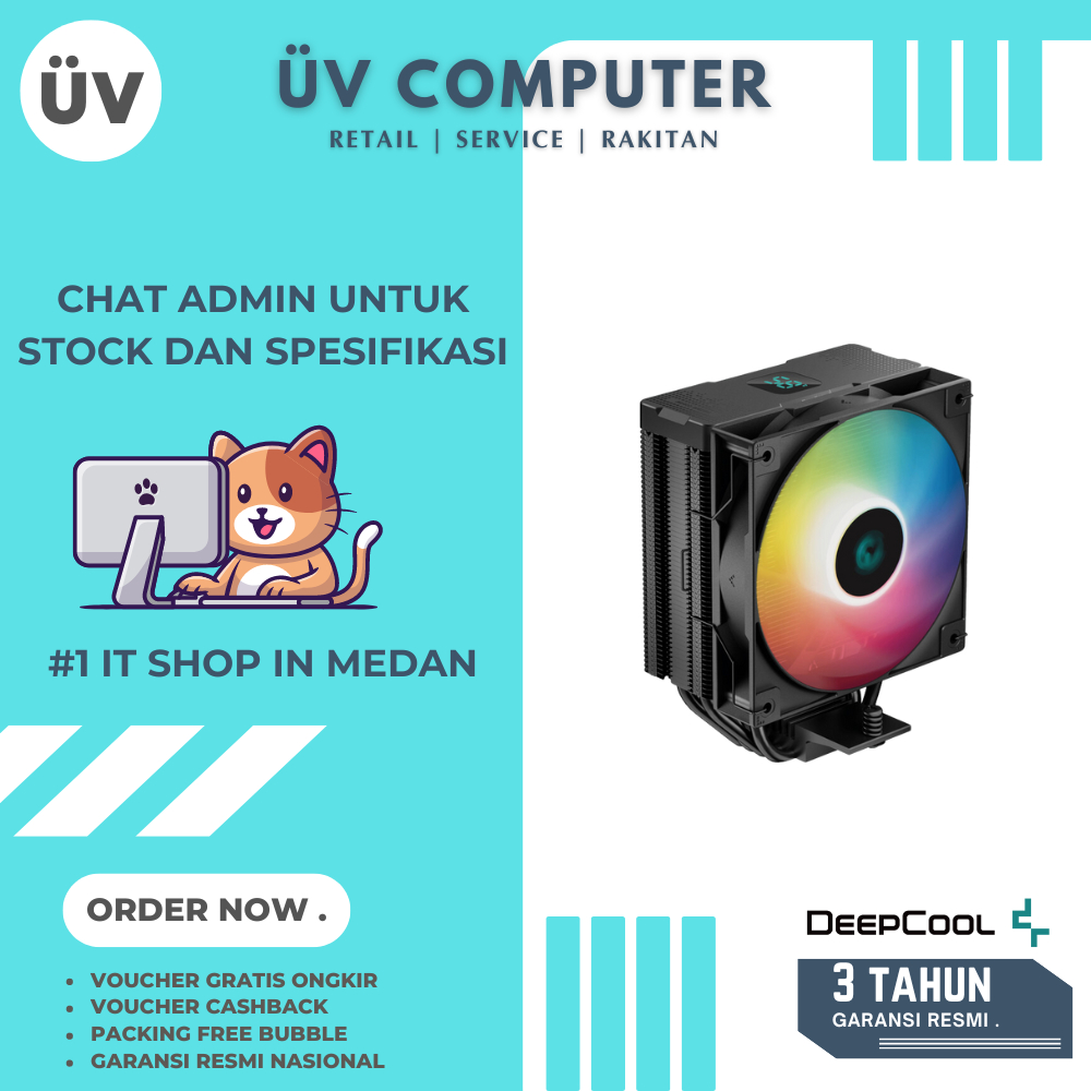 Jual Heatsink CPU Cooler Fan Processor Deepcool AG400 DIGITAL PLUS RGB ...