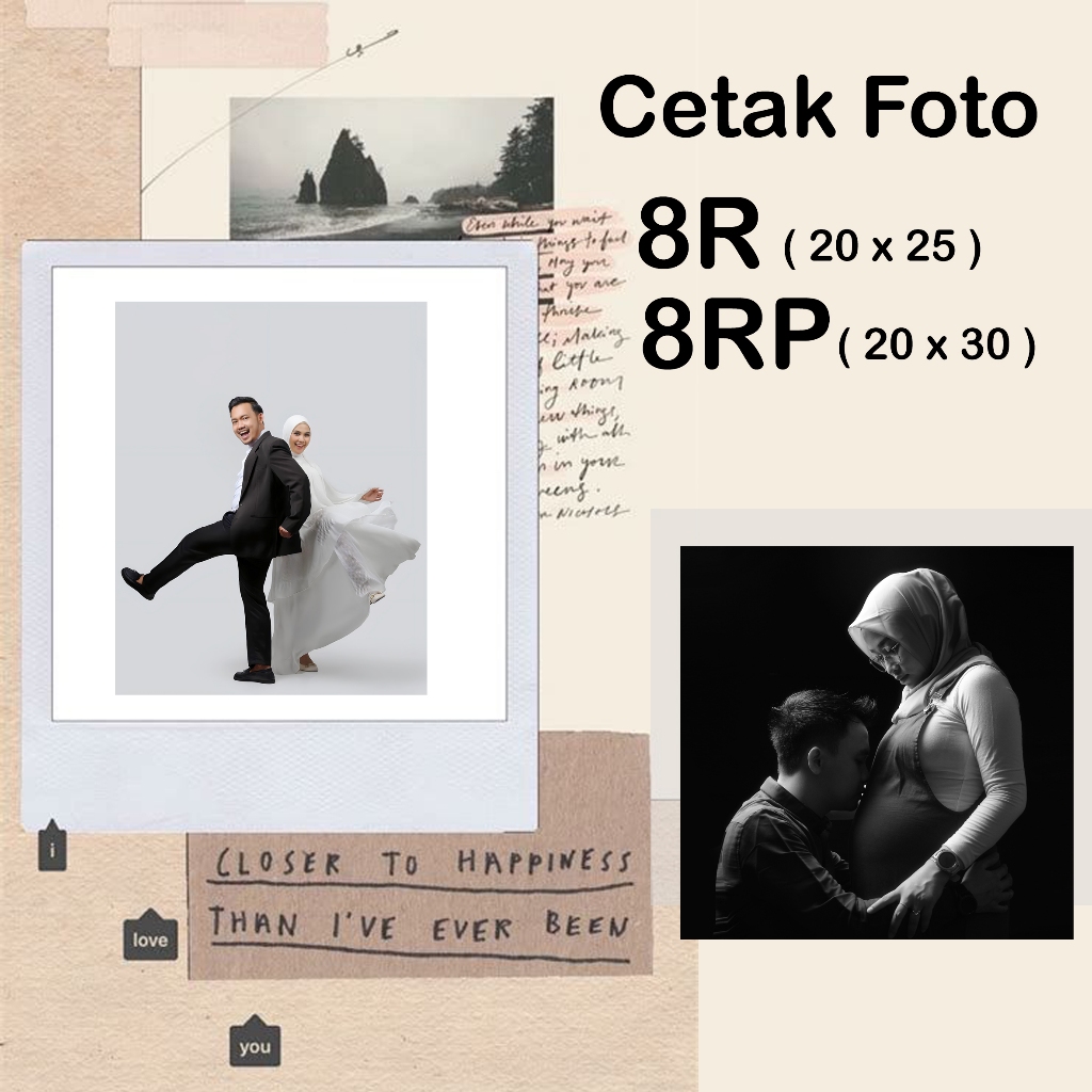 Jual Cetak Foto Ukuran 8R 8RP Lembaran dan bingkai | Shopee Indonesia
