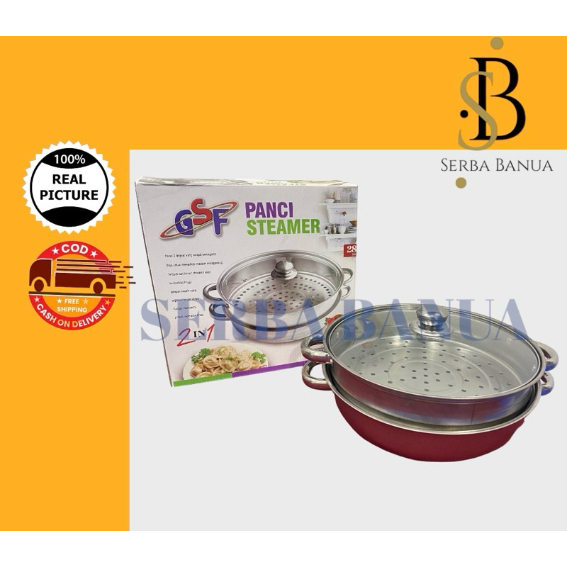 Jual panci kukus / panci serbaguna / panci 2in1 merk GSF | Shopee Indonesia