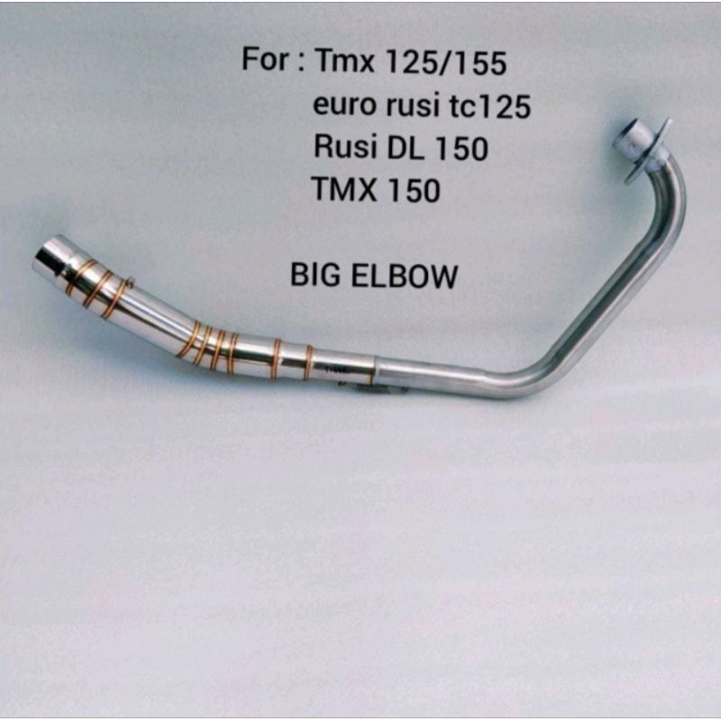 Jual Open pipe Big Elbow 51mm for Tmx 125/155 Rusi tc 125/150 DL 150 ...