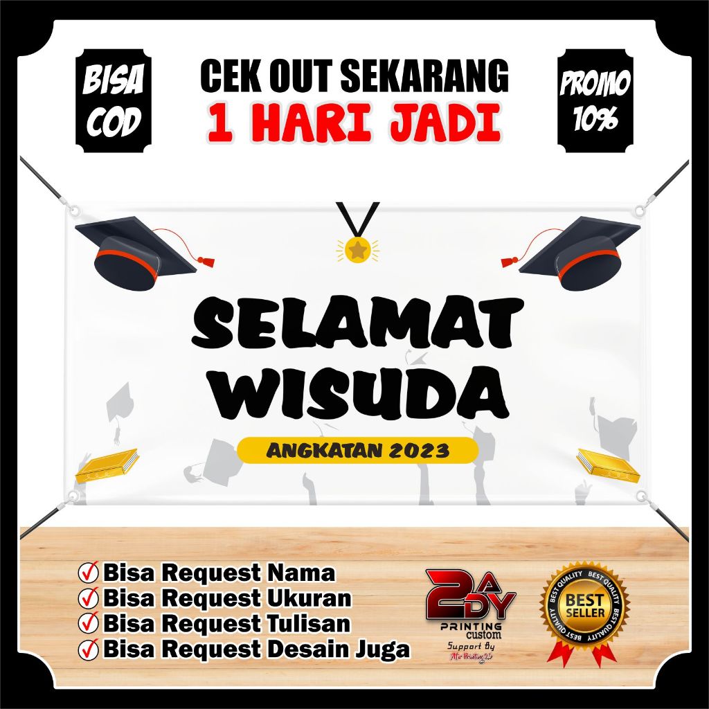 Jual Spanduk Banner Wisuda, Banner kelulusan Wisuda Bisa Custom ...