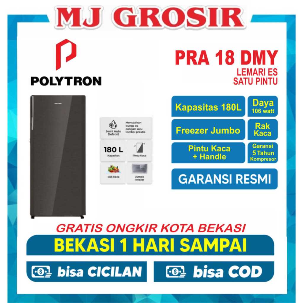 Jual POLYTRON KULKAS 1 PINTU PRA 18 DMY / PRA 18 MNX / PRA 18 CRX ...