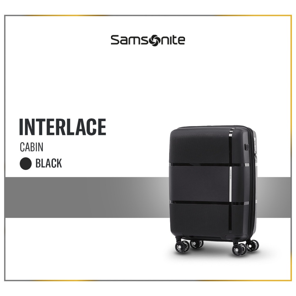 Jual Samsonite Koper Hardcase Interlace Cabin 20 inch Exp V2 - Black ...
