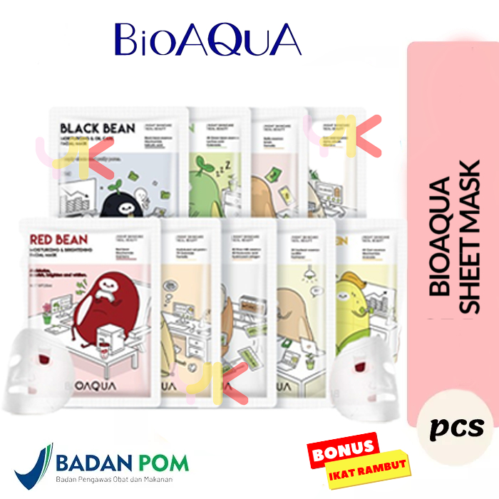 Jual BIOAQUA MASKER WAJAH CEREAL SERIES | Bioaqua Cereal Sheet Mask Masker Wajah Face Mask 25ml ...