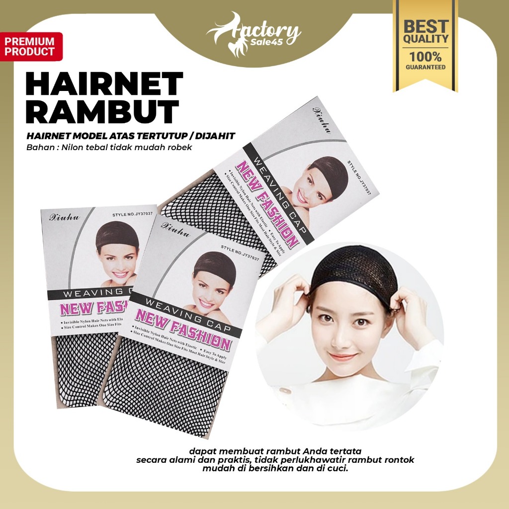 Jual Jaring Rambut Wigcap Hairnet Hair Net Wig Cap Yang Dipakai Sebelum ...