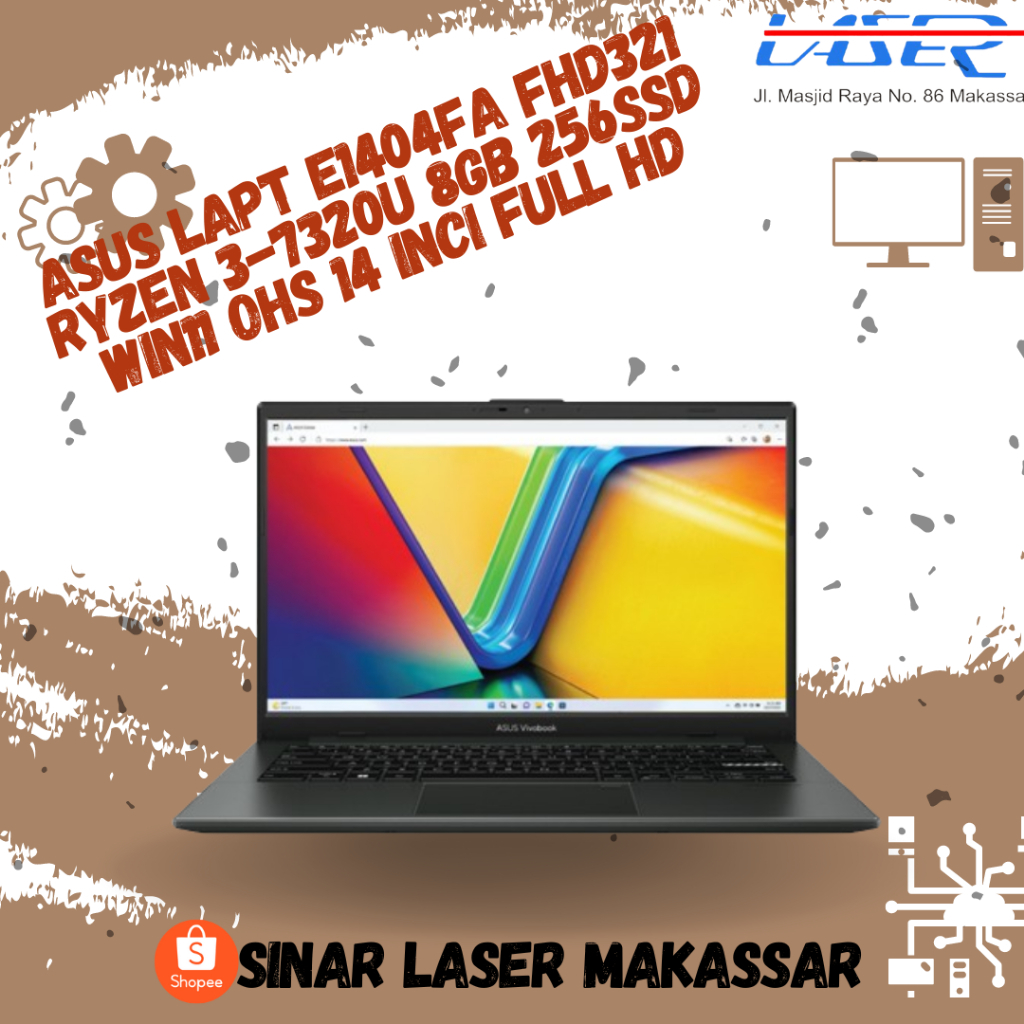 Jual LAPTOP ASUS LAPTOP E1404FA FHD 321 RYZEN 3 7320U RAM 8GB SSD 256 ...