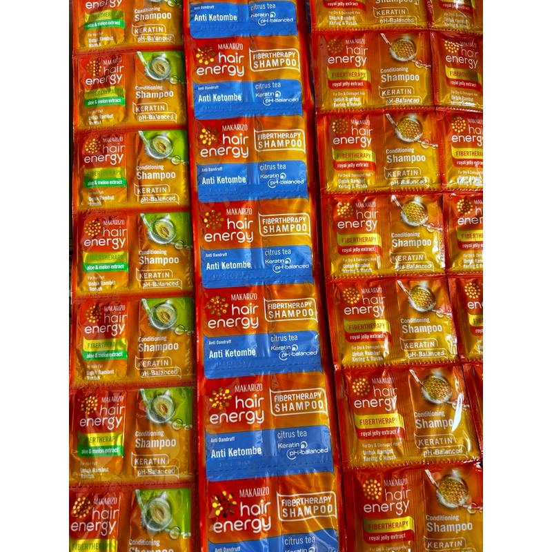 Jual 36 Sachet Shampoo Makarizo Renceng Anti ketombe dan Rambut Rontok ...