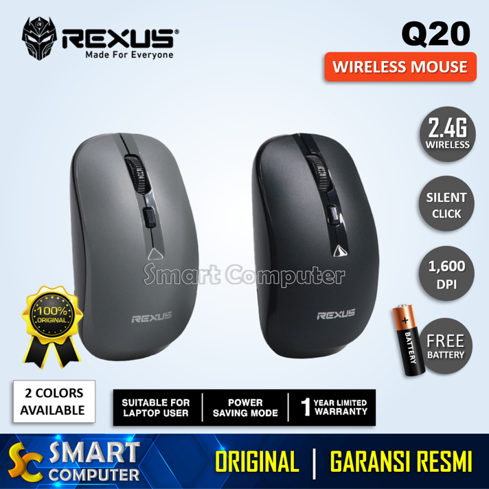 Jual Rexus Q20 Original Mouse Wireless Office Gaming Silent Click ...