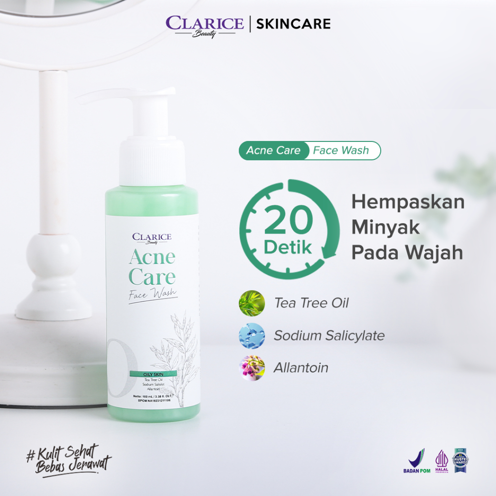 Jual CLARICE Beauty Acne Care Face Wash - Kontrol Minyak Berlebih Dan ...