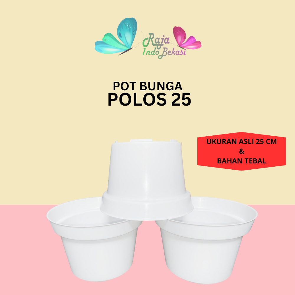 Jual Pot 25 Putih Hitam Merah Bata Coklat Terraccota Terakota Pot Basic ...