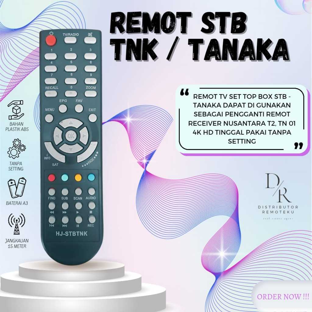 Jual Remote Remot Set Top Box DVB T2 TANAKA STB TNK Nusantara HD ...
