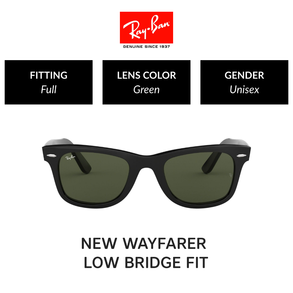 Jual RAY-BAN Wayfarer | RB2140F 901 | Full Fitting | Sunglasses | 54mm ...