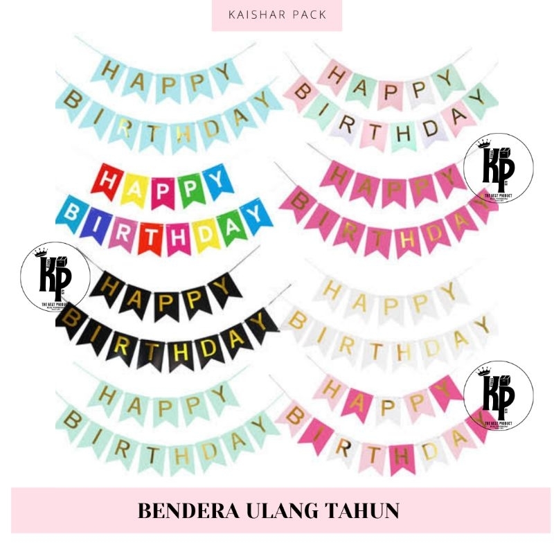 Jual KAISHAR - BENDERA HAPPY BIRTHDAY / BENDERA ULANG TAHUN / BIRTHDAY ...