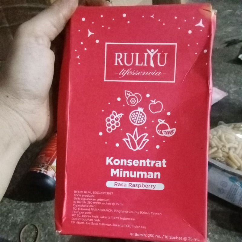 Jual Ruliyu Konsentrat Minuman Rasa Raspeberry 250ml (10sachet @25ml ...